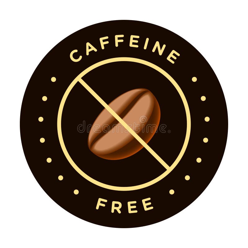 Caffeine Free Vector Logo Icon Design Badge Stock Vector - Illustration ...