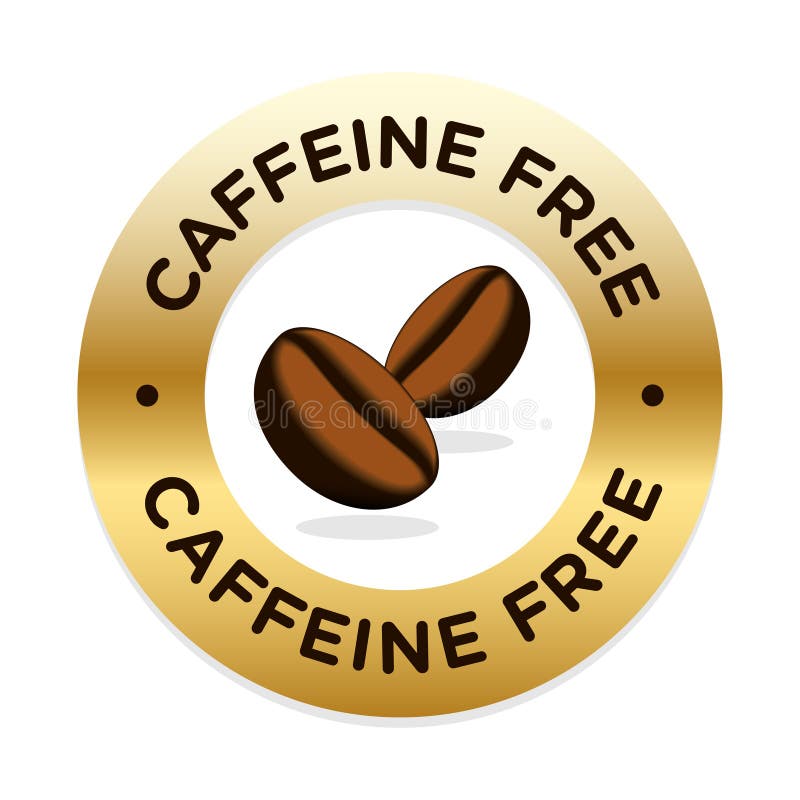 Caffeine Free Vector Logo Icon Design Badge Stock Vector - Illustration ...