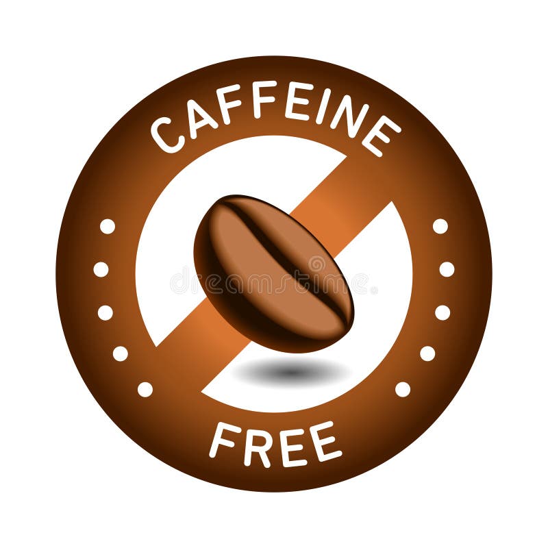 Caffeine Free Vector Logo Icon Design Badge Stock Vector - Illustration ...