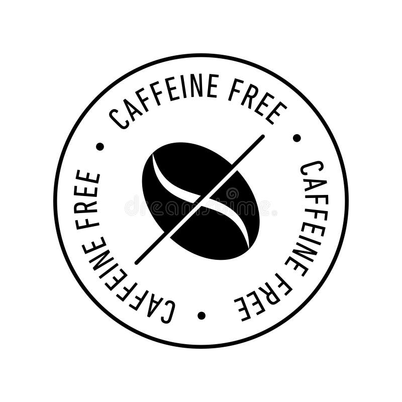 Caffeine Free Vector Logo Icon Design Badge Stock Vector - Illustration ...
