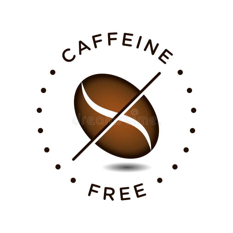 Caffeine Free Vector Logo Icon Design Badge Stock Vector - Illustration ...