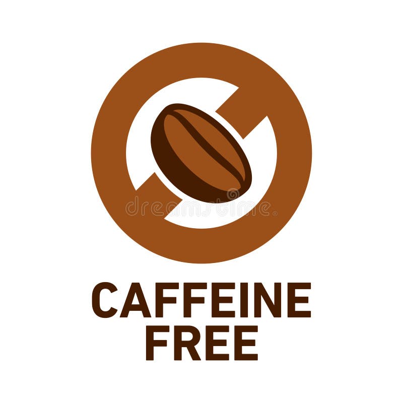Caffeine Free Vector Logo Icon Design Badge Stock Vector - Illustration ...