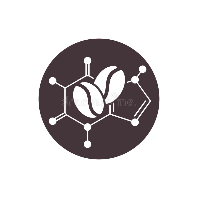 Caffeine Icon Molecular Cell Structure Stock Illustrations – 9 Caffeine ...