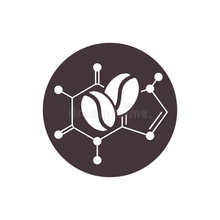 Caffeine Icon Molecular Cell Structure Stock Illustrations – 9 Caffeine ...