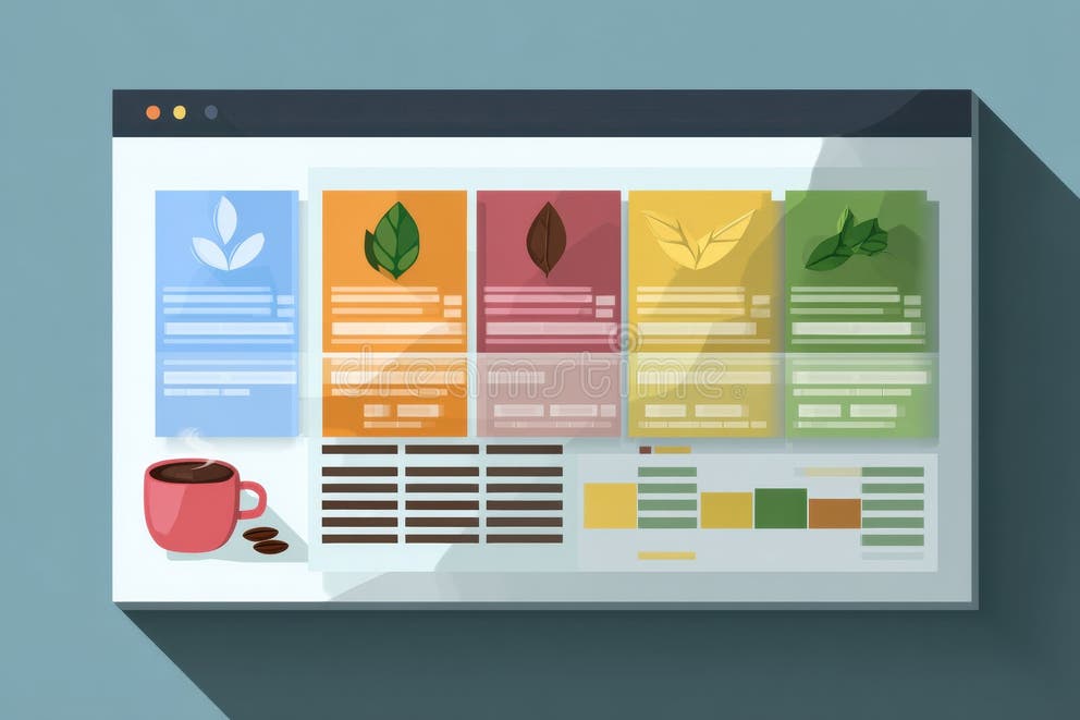 Caffeine Label Decoding Chart Designed with Flat Elements and a Soft ...