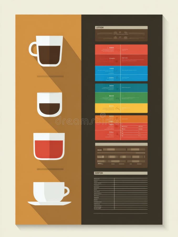 Caffeine Label Decoding Chart Showcases Various Coffee Types and Their ...