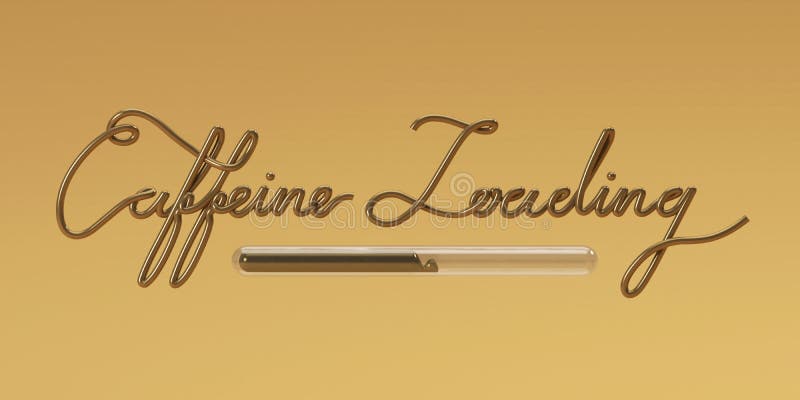 Caffeine Loading Quote 3D Rendering Stock Illustration - Illustration ...