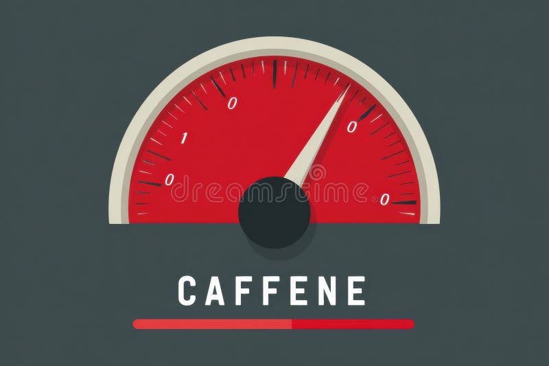 Caffeine Meter Graphic Indicating Levels from Low To Overload with an ...