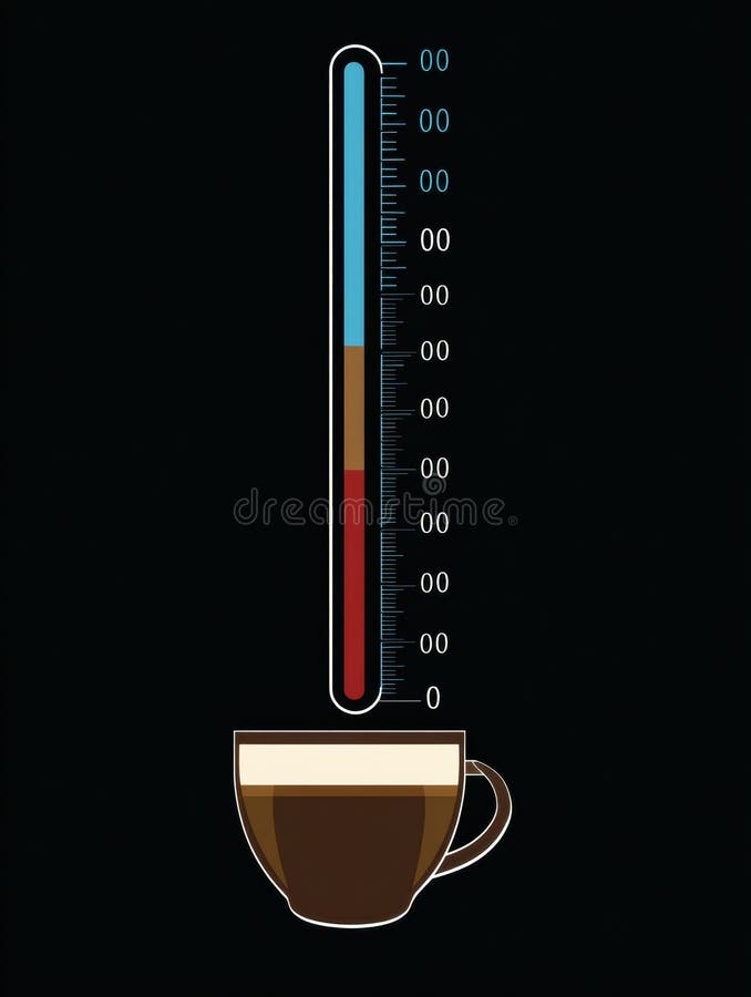 Caffeine Meter Illustration Showing Levels from Low To Overload with an ...