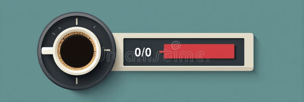 Caffeine Meter Illustration Showing Levels from Zero To Overload with ...