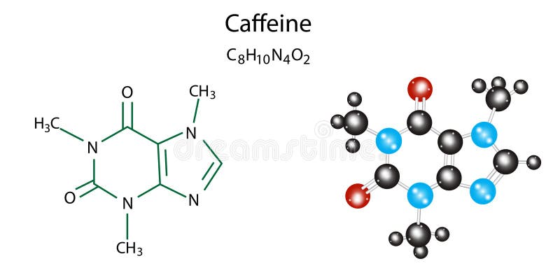 Caffeine Molecule Structure. Skeletal Formula. Chemical Compound ... Caffeine Molecule Structure. Skeletal Formula. Chemical Compound ...
