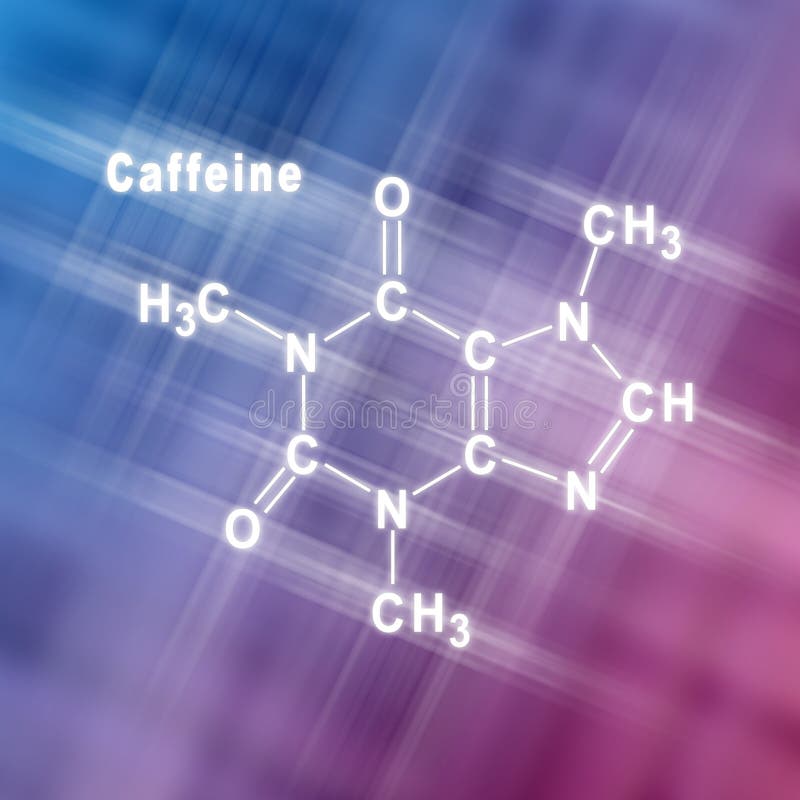 Caffeine Structural Chemical Formula Stock Illustration - Illustration ...