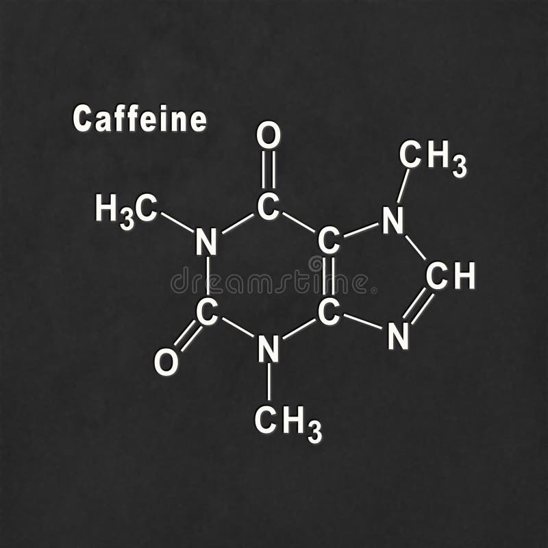 Caffeine Structural Chemical Formula Stock Image - Image of formula ...