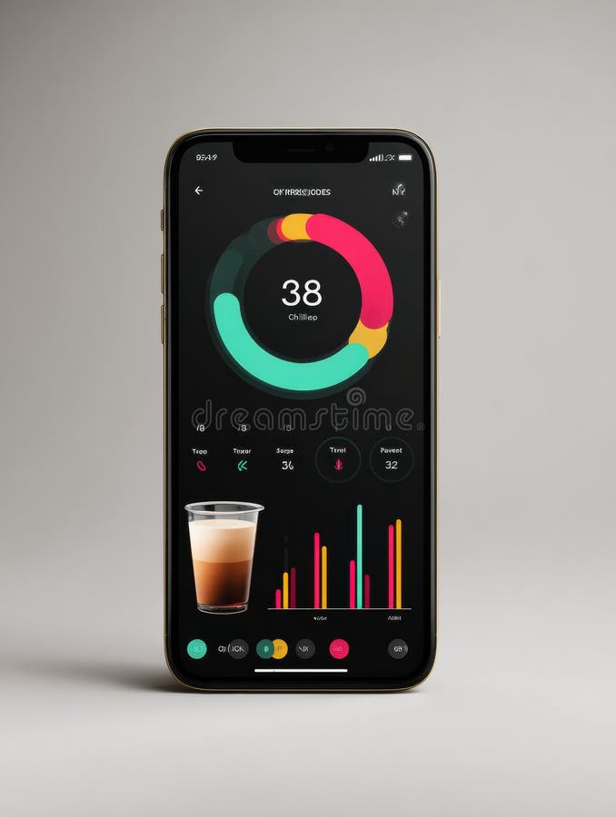 Caffeine Tracker App Interface Displaying daily Intake and Consumption ...