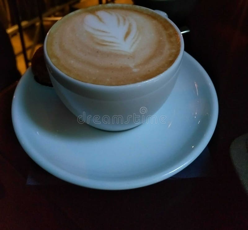 CafÃ© Latte Art stock photo. Image of food, tableware - 210621484
