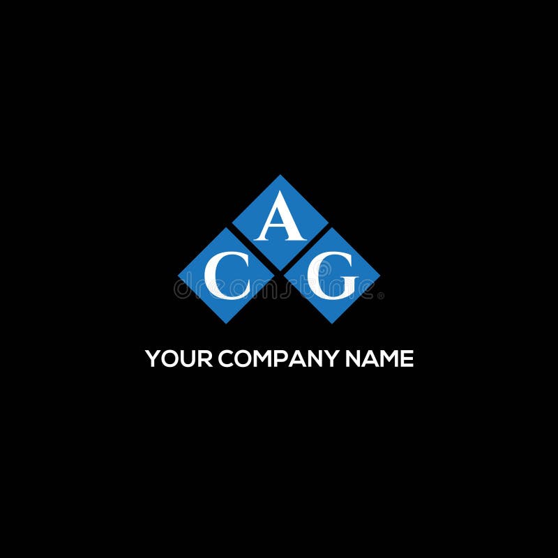 CAG Letter Logo Design on BLACK Background. CAG Creative Initials ...
