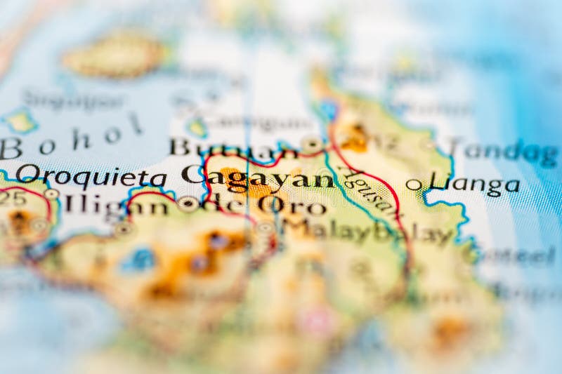 Cagayan De Oro, Philippines Highlighted on a World Map Stock Image ...