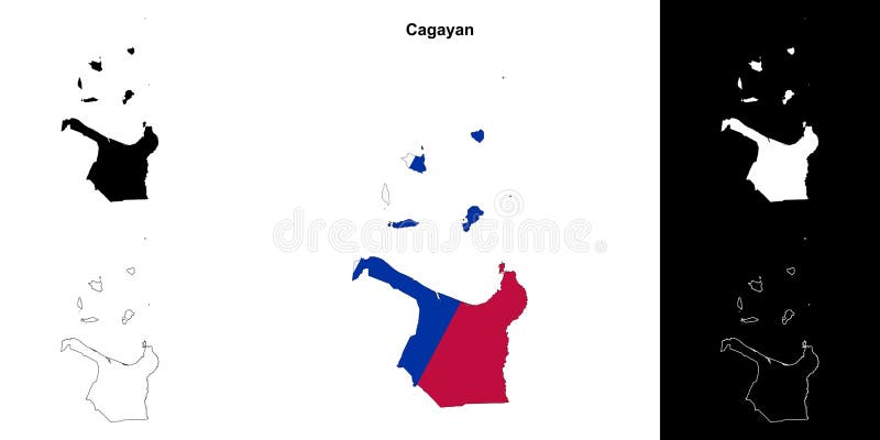 Cagayan outline map stock vector. Illustration of area - 323860319