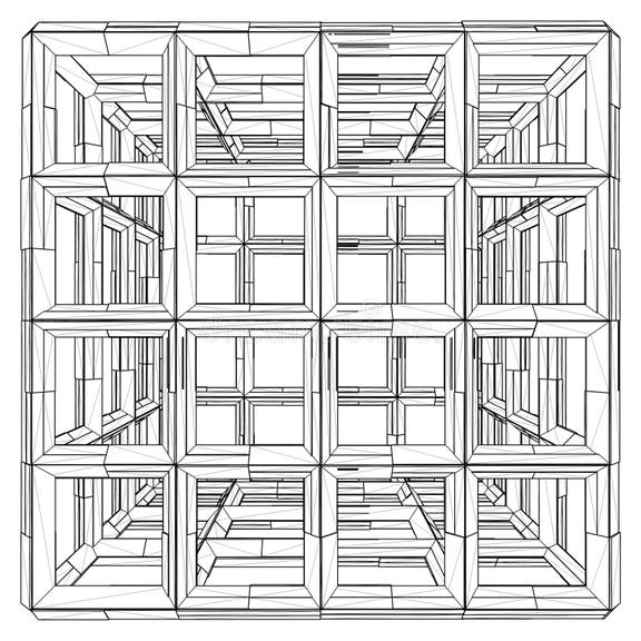 Cage Box Cube Vector stock illustration. Illustration of caught - 34782907