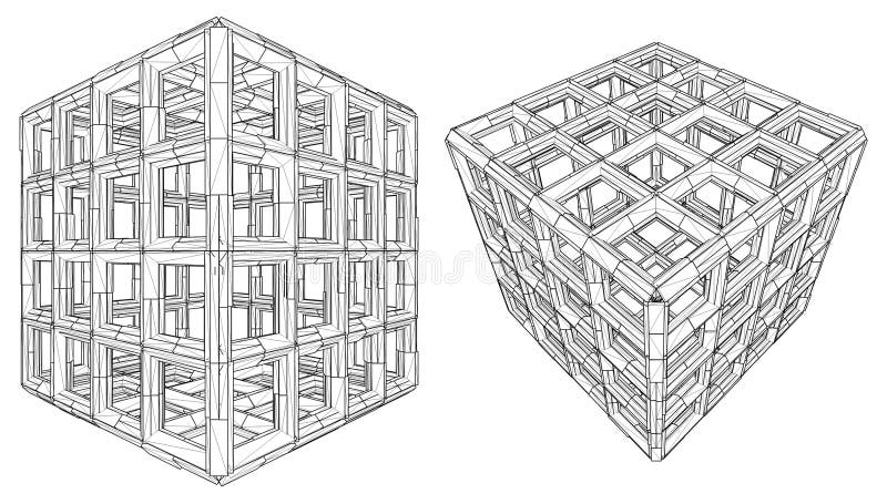 Cage Box Cube Vector stock illustration. Illustration of protect - 34782918