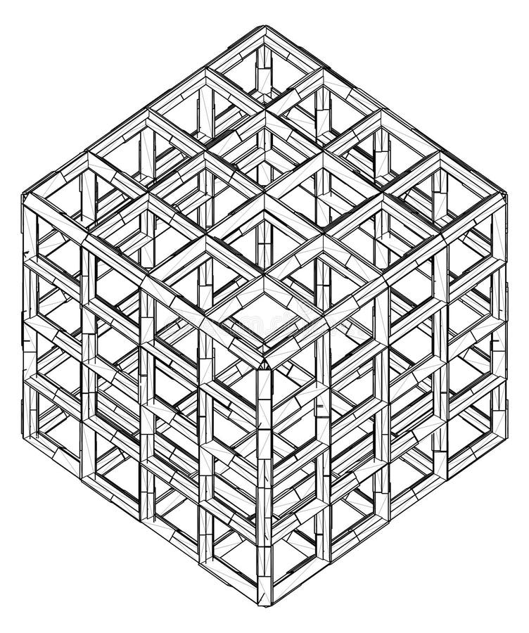 Cage Box Cube Vector stock illustration. Illustration of protect - 34782967