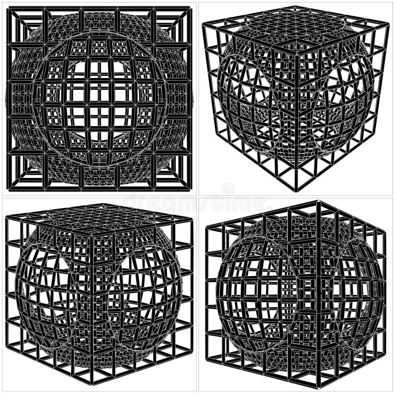Cage Box Cube Vector stock vector. Illustration of isolate - 36741905