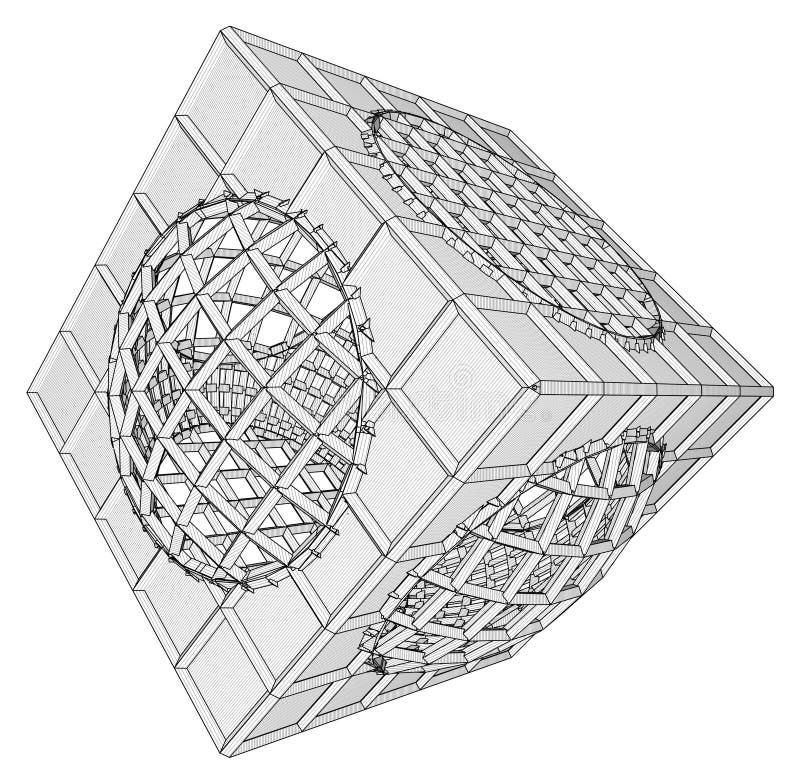 Cage Box Cube Vector stock illustration. Illustration of protect - 34782967