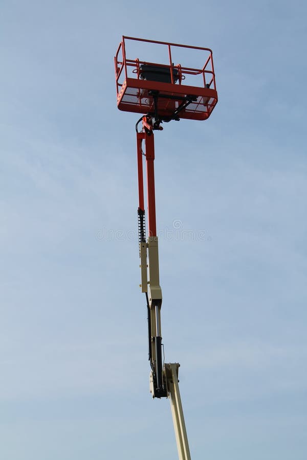 Cage of a Cherry Picker. stock image. Image of bucket - 95197943