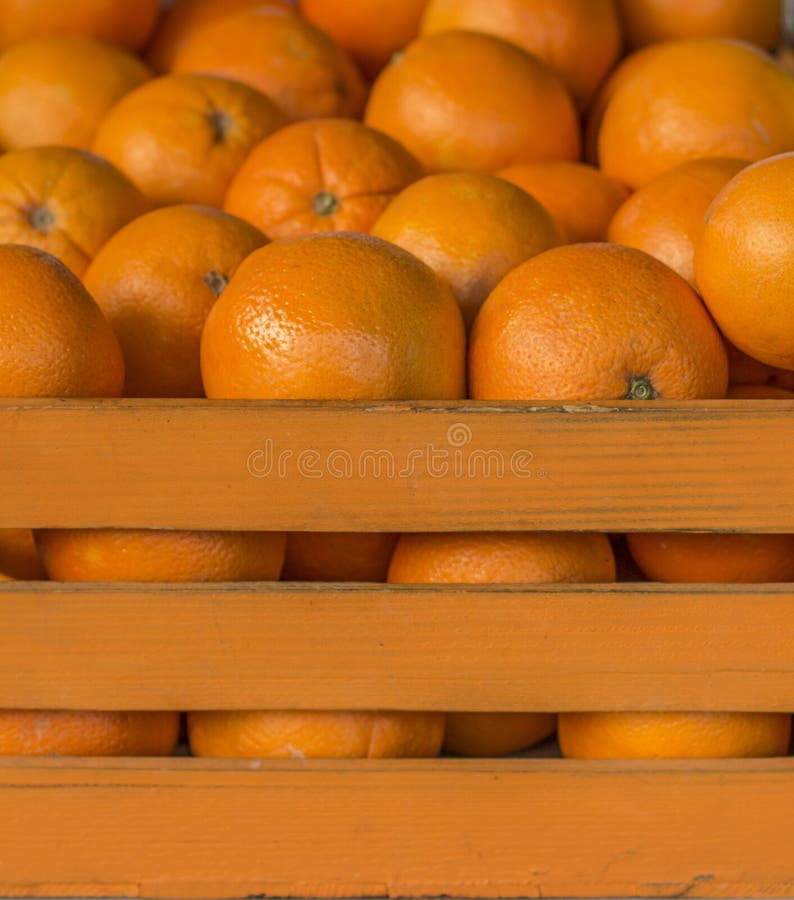 Oranges in the Orange Crate. Cage Full of Oranges Stock Image - Image ...