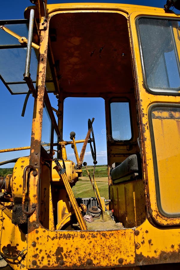 Cage and Gears of an Old Rusty Road Grader Stock Image - Image of ...