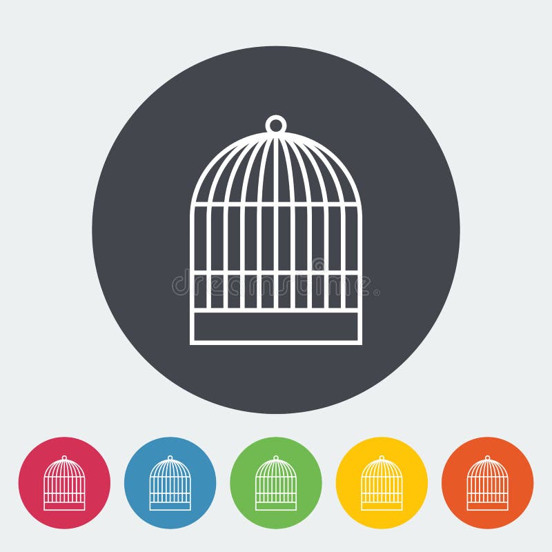 Cage icon stock vector. Illustration of single, isolated - 95785792