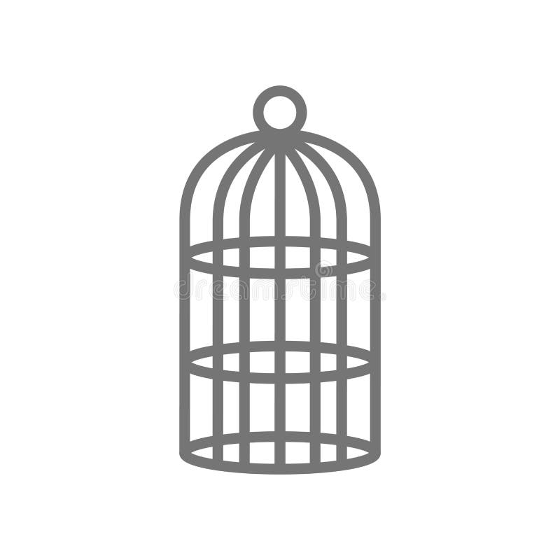 Bird Cage Icon Vector Sign and Symbol Isolated on White Background ...