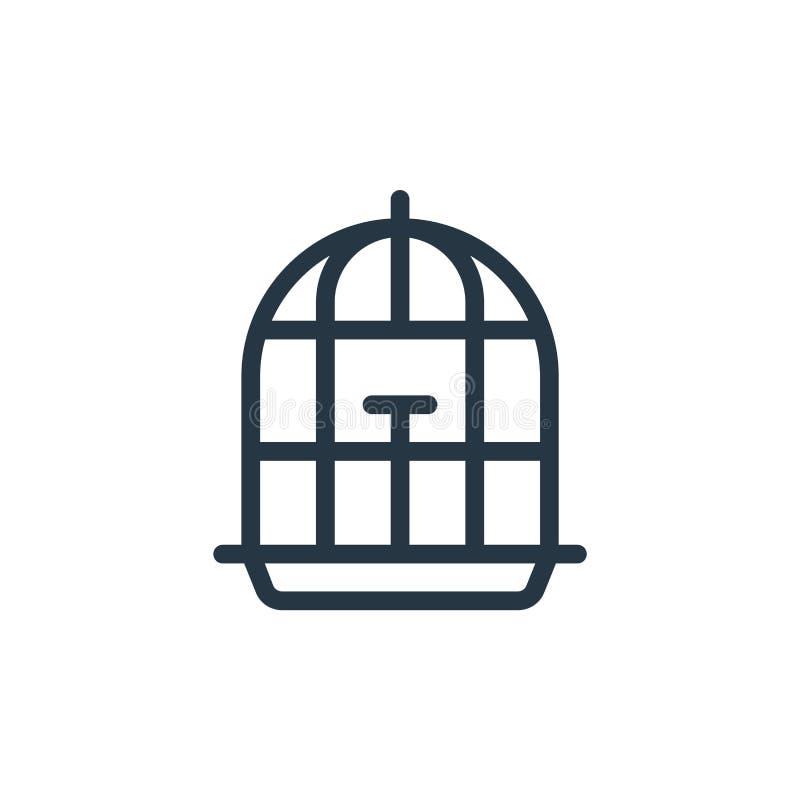 Cage Icon Vector from Veterinary Concept. Thin Line Illustration of ...