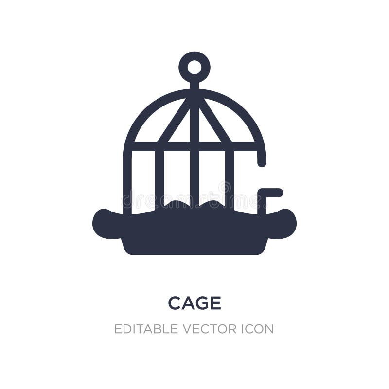 Cage Icon on White Background. Simple Element Illustration from Animals ...