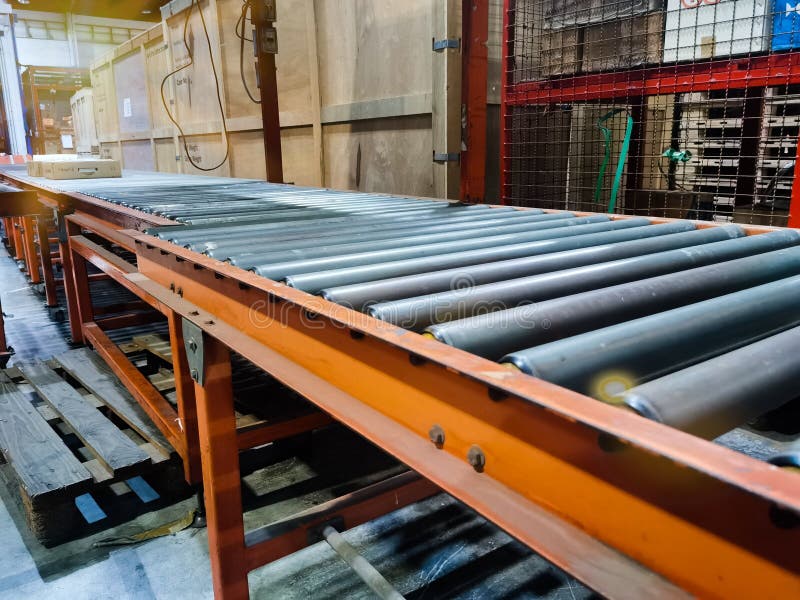 Cage Security and Roller Lines in Cargo Warehouse and Ready Loading ...