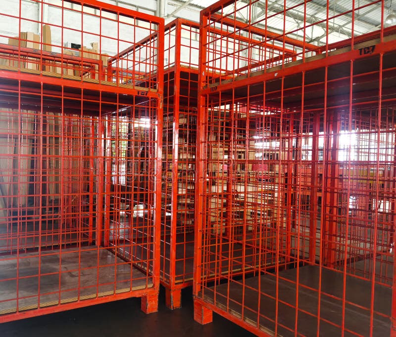 Cage Security and Roller Lines in Cargo Warehouse and Ready Loading ...