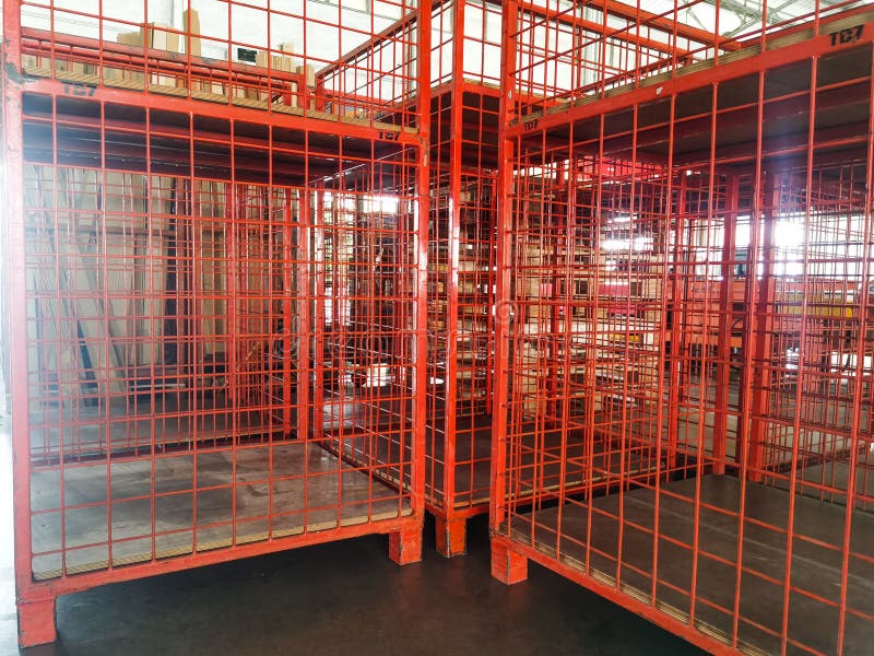 Cage Security and Roller Lines in Cargo Warehouse and Ready Loading ...