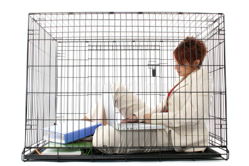 Caged stock image. Image of safety, women, suit, tired - 1687637