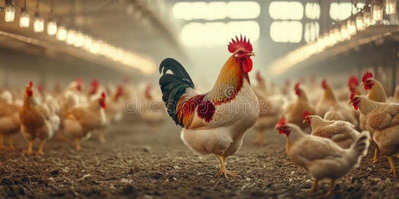 Chicken Farm in Factory stock image. Image of mass, factory - 359754473