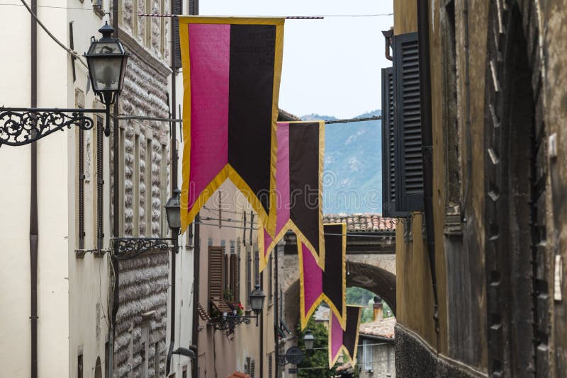 Cagli (Marches, Italy) stock image. Image of city, typical - 47660953