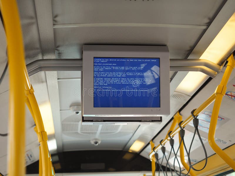 Error Message on Bus in Cagliari Editorial Stock Image - Image of mass ...