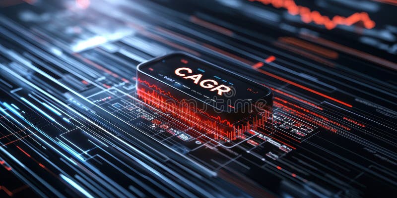 CAGR Analysis with Data Visualization and Digital Graphics Compound ...