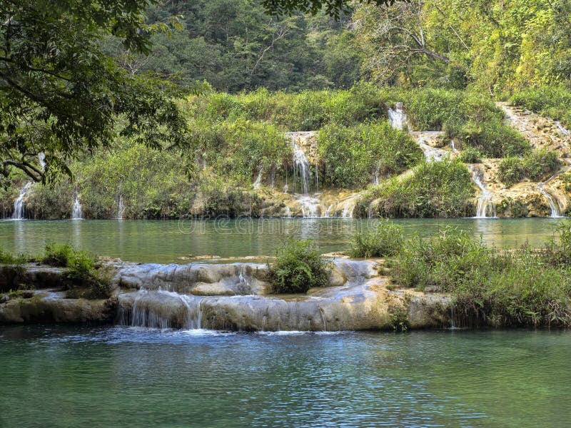 Cahabon River Going Underground and the Small Waterfalls Falling Off ...