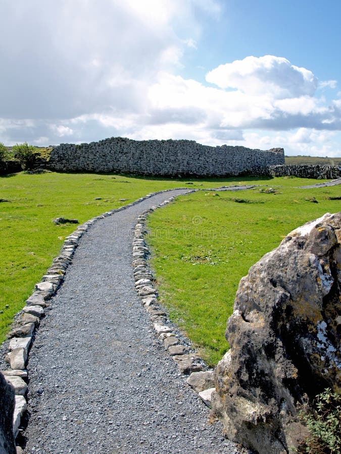 Caherconnell Stone Fort, the Burren, Ireland. Stock Image - Image of ...