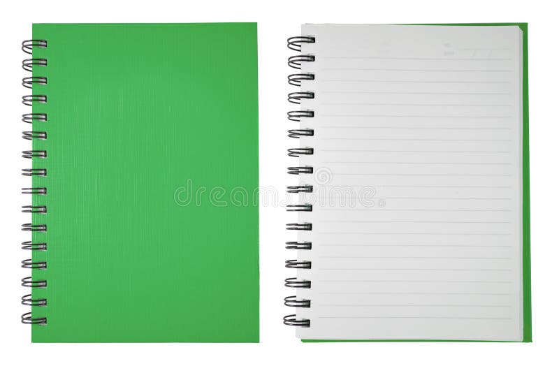 Le Crayon Lecteur Et Le Cahier Verts Image stock - Image of ...