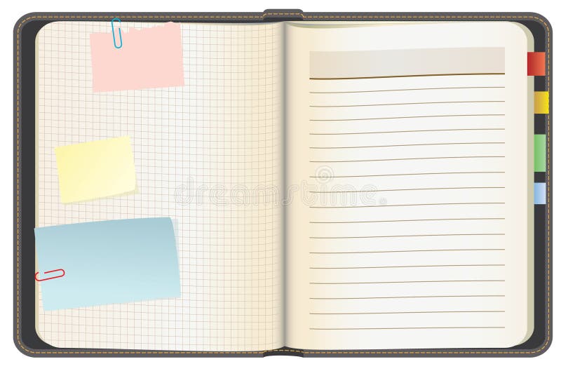 Cahier vide illustration de vecteur. Illustration du organisateur ...