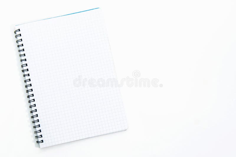 Cahier Vide Ouvert Sur Le Fond Blanc Photo stock - Image du plan ...