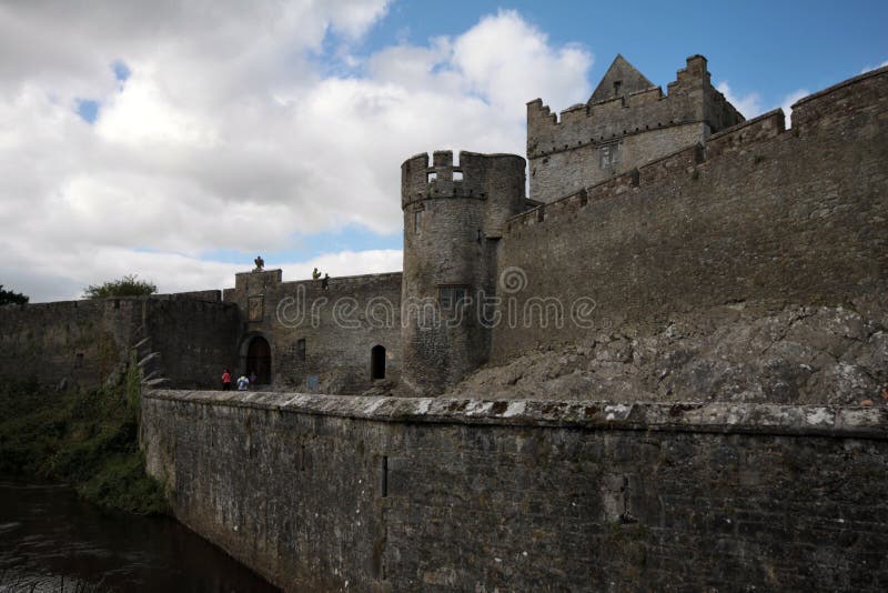 Cahir Castle and Its Big Wall in Ireland Stock Image - Image of clover ...