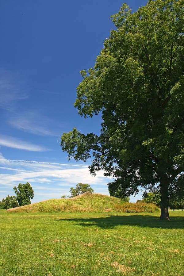 Cahokia stock image. Image of park, historic, mound, fenced - 9688355