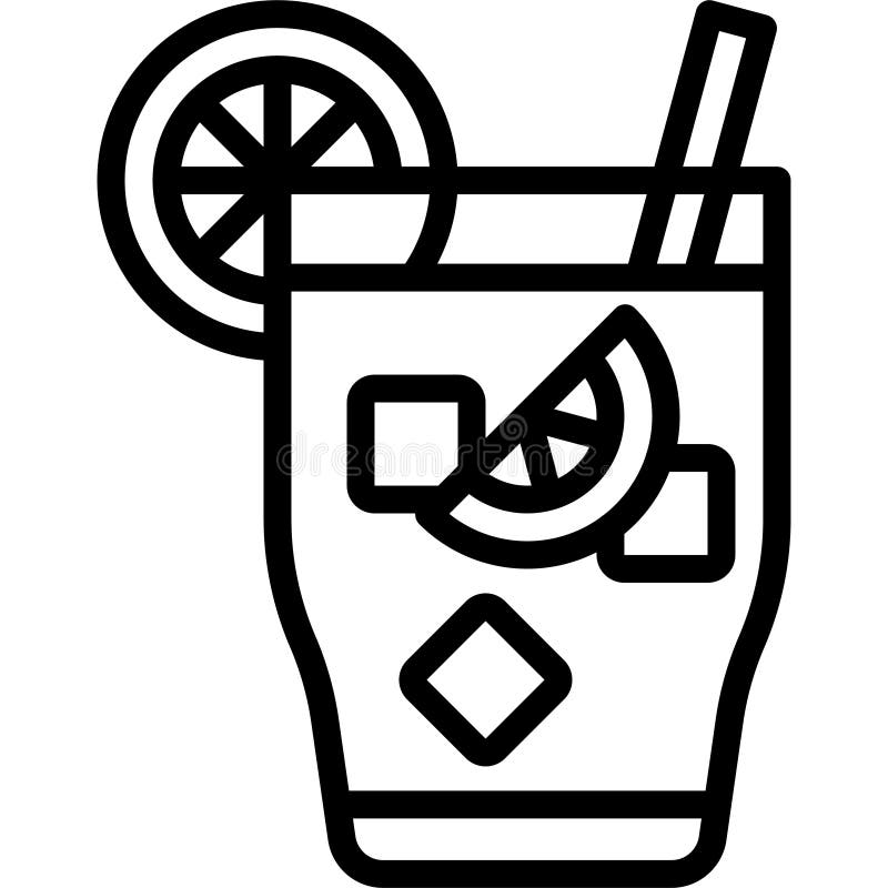 Caipirinha Cocktail Icon, Alcoholic Mixed Drink Vector Stock Vector ...